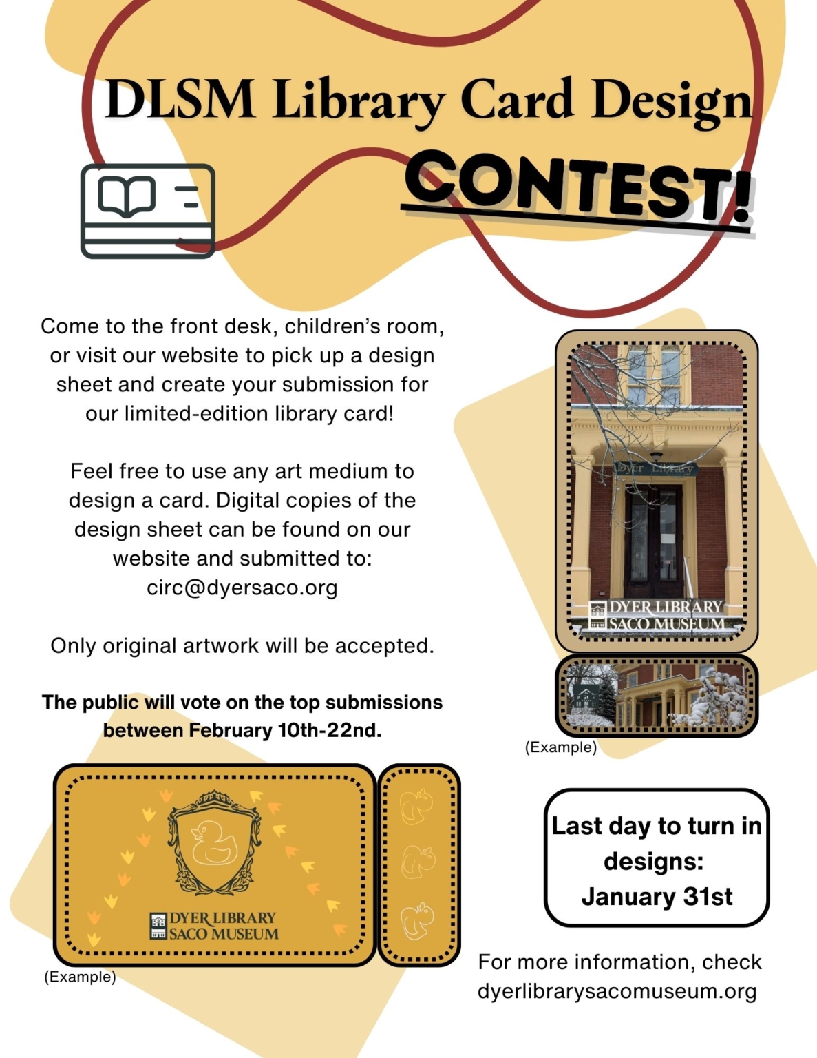 New Library Card Contest - Dyer Library and Saco Museum
